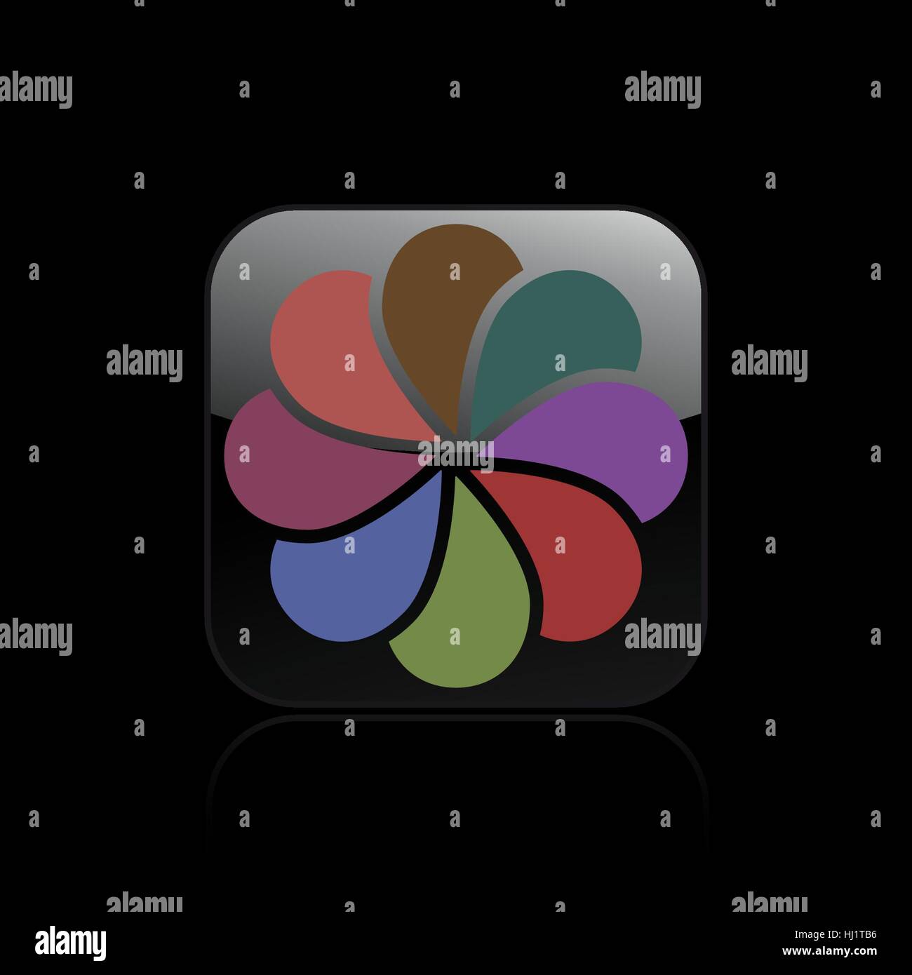 Vector illustration of single isolated abstract icon Stock Photo - Alamy