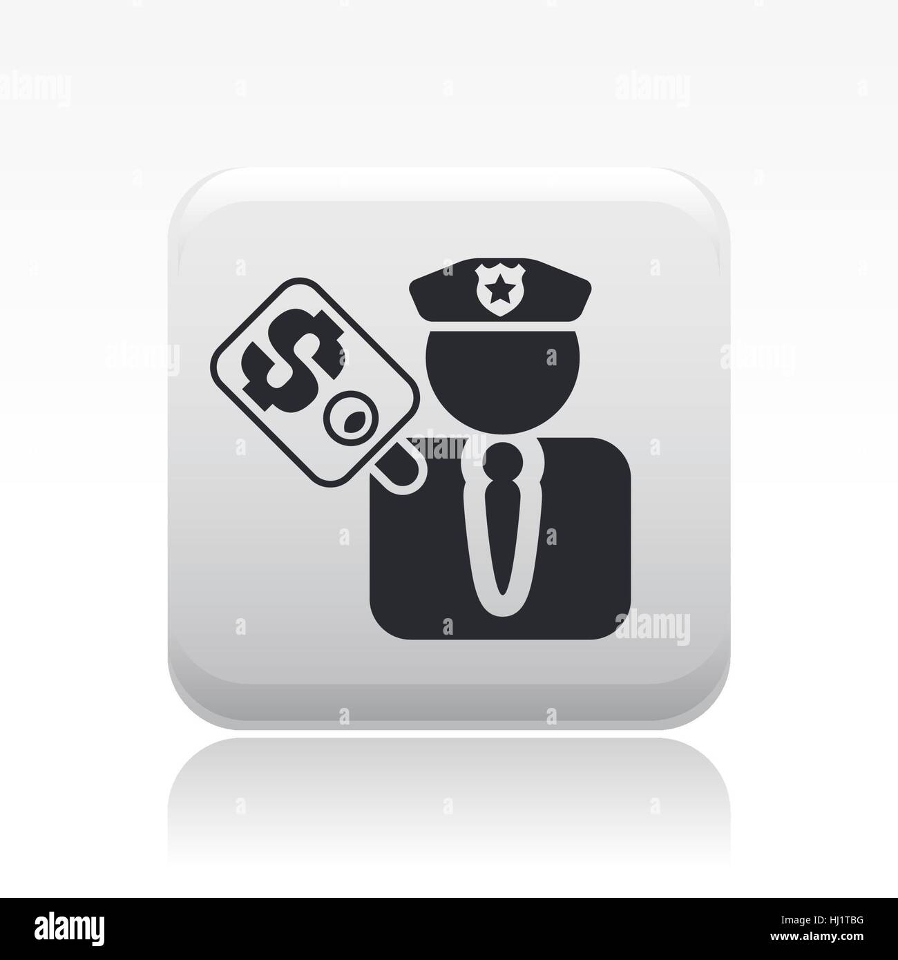 Vector illustration of single isolated cop corruption icon Stock Photo ...
