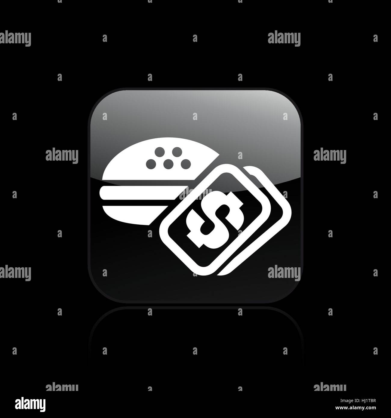 Vector illustration of single isolated food cost icon Stock Photo - Alamy