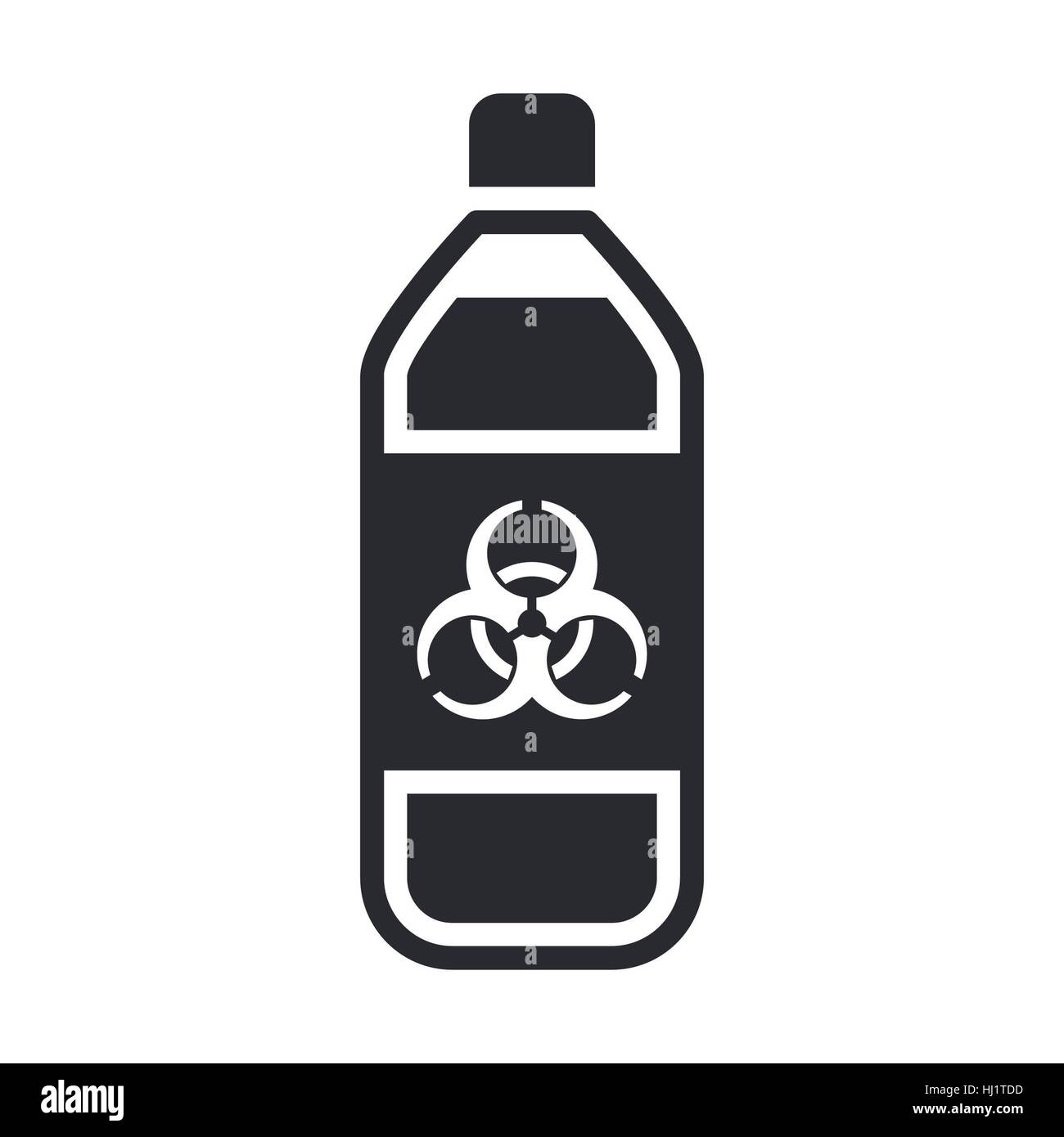 Vector illustration of single isolated dangerous bottle icon Stock ...