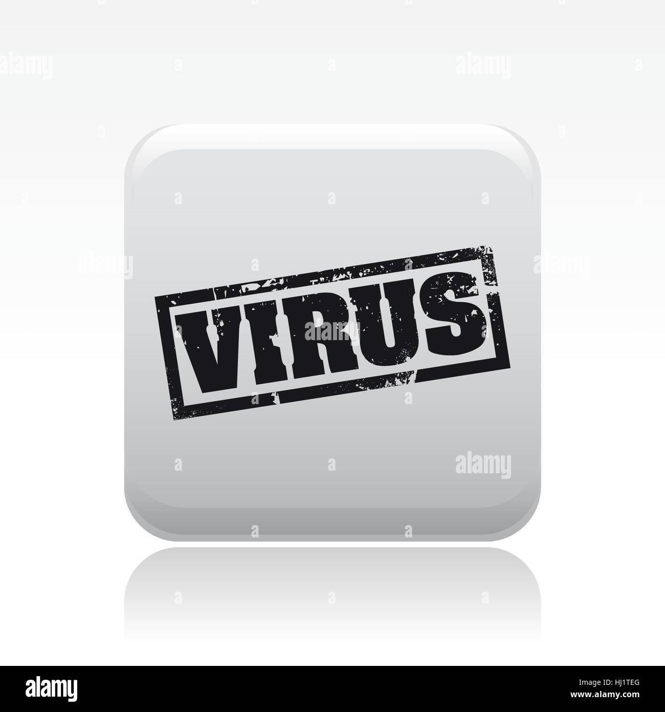 Vector illustration of single isolated pc virus icon Stock Photo - Alamy