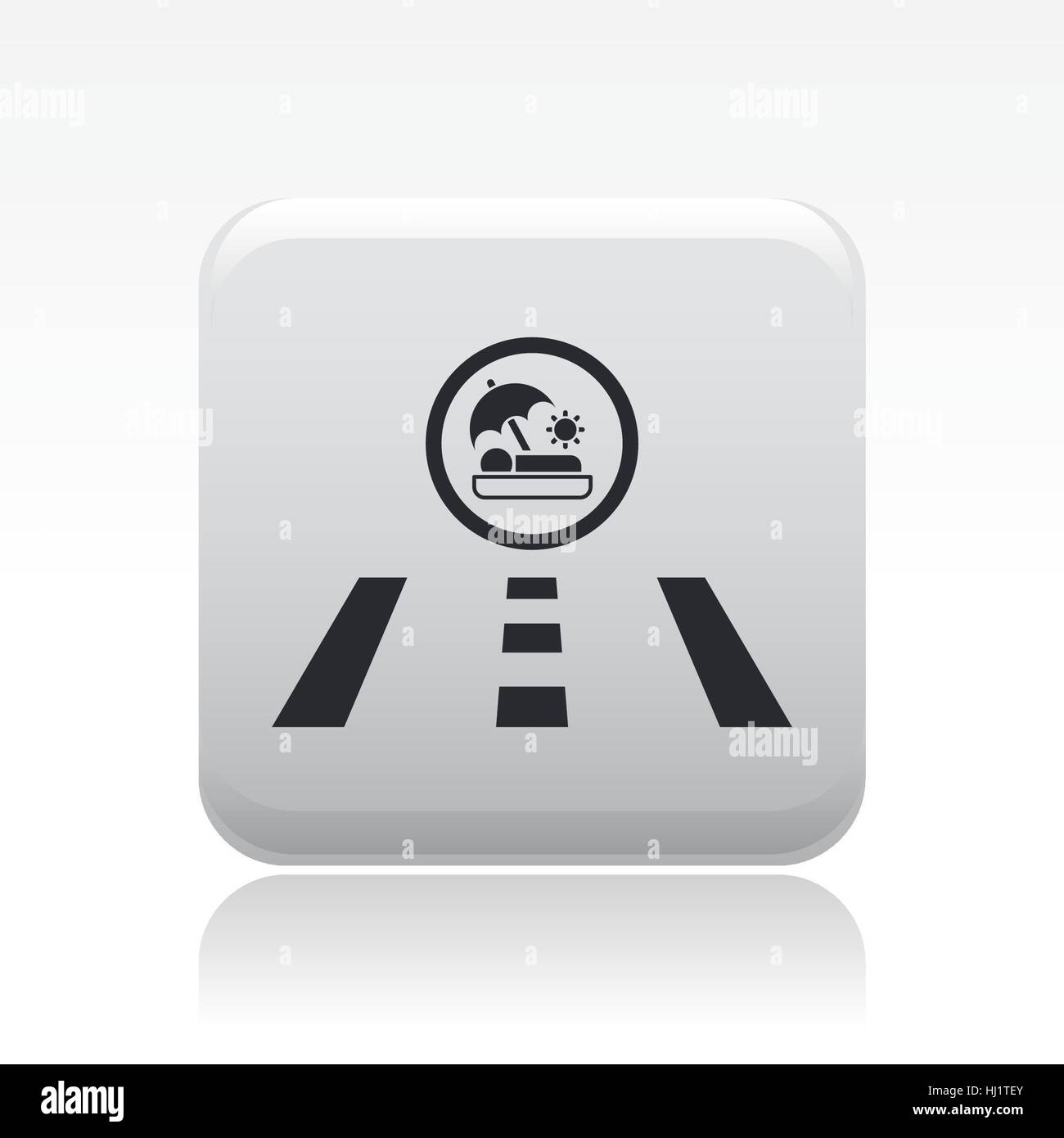 Vector illustration of single isolated holiday road icon Stock Photo ...