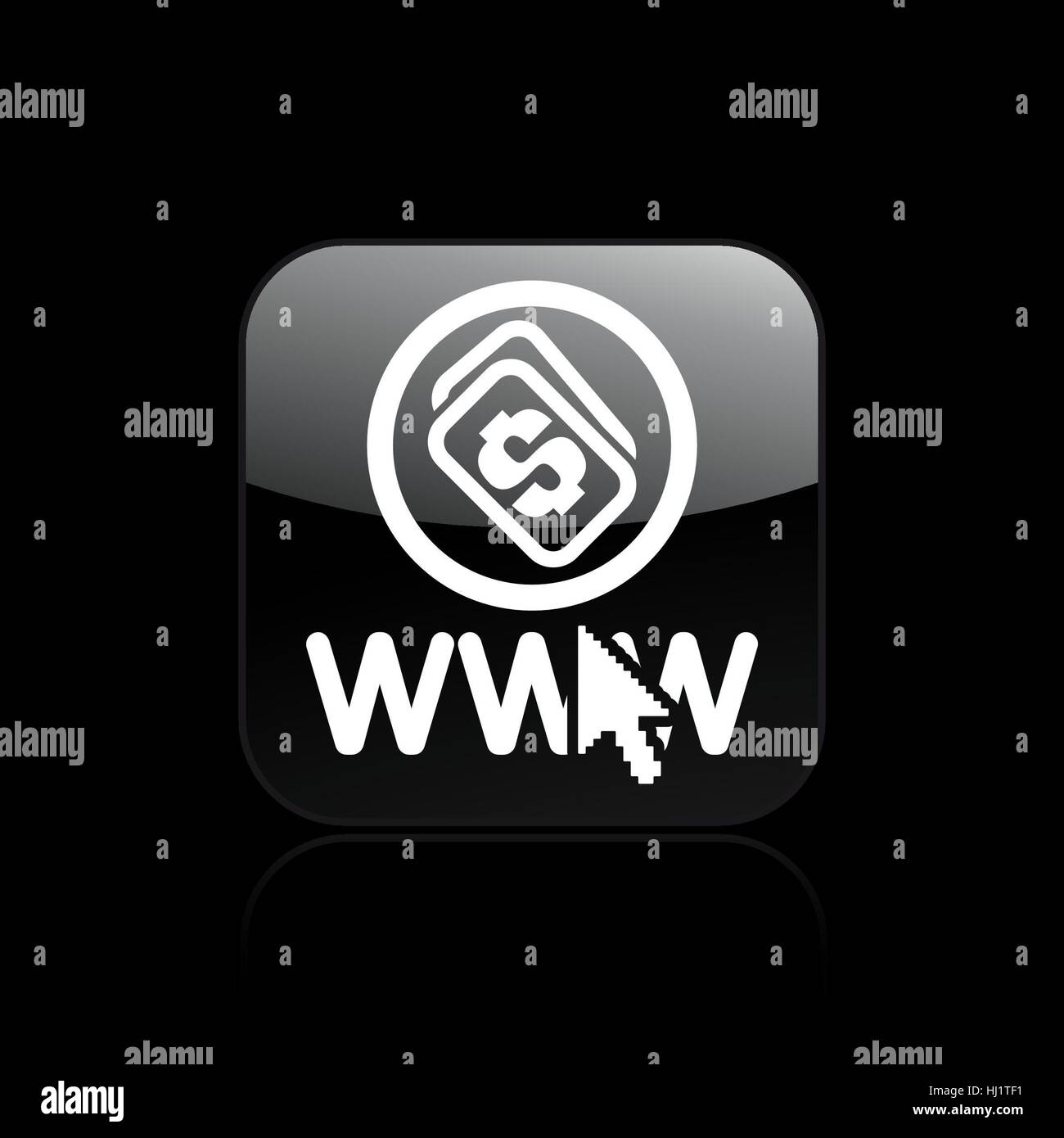 Vector illustration of single isolated web money icon Stock Photo - Alamy