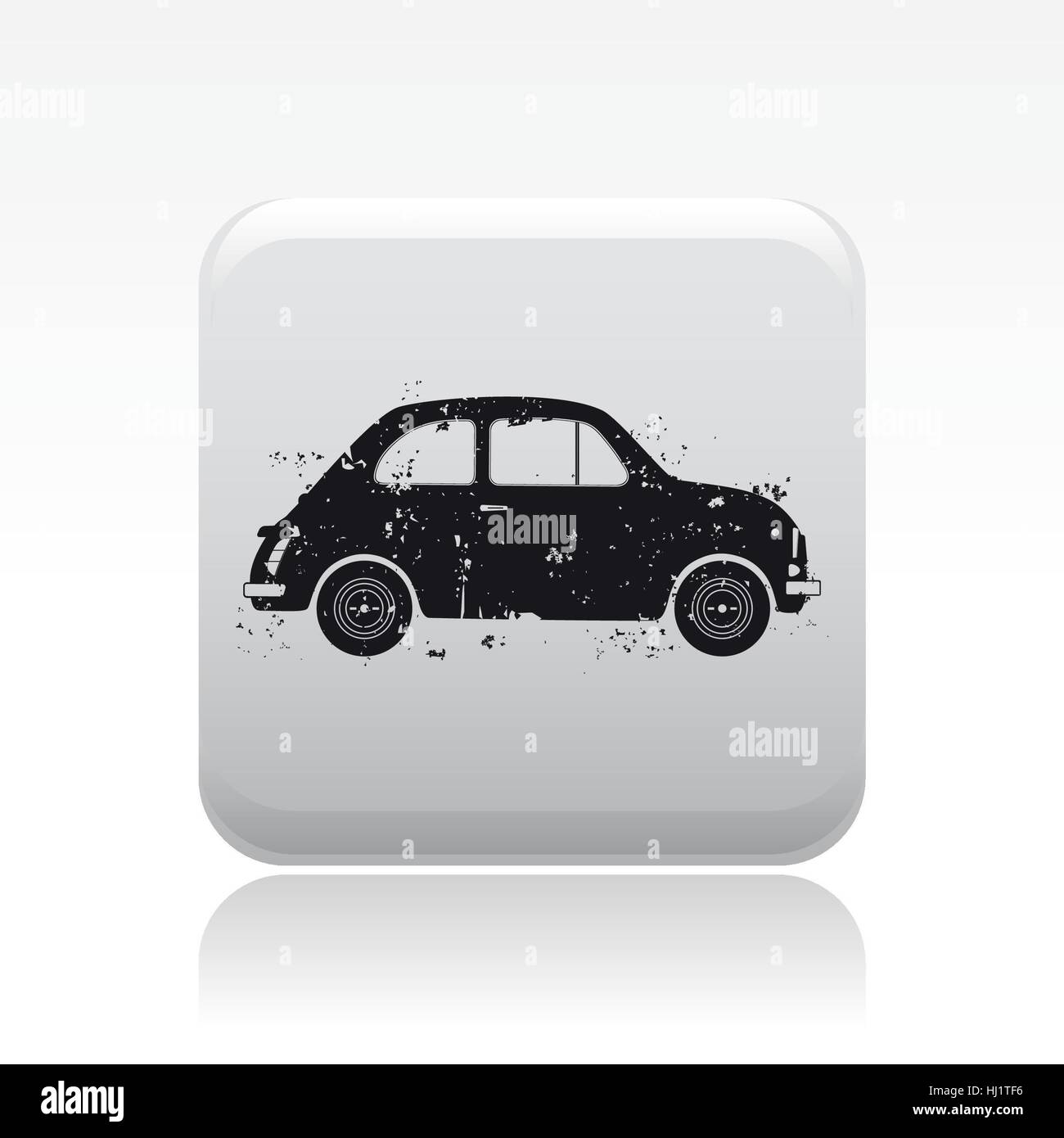 Vector illustration of single isolated old car icon Stock Photo - Alamy