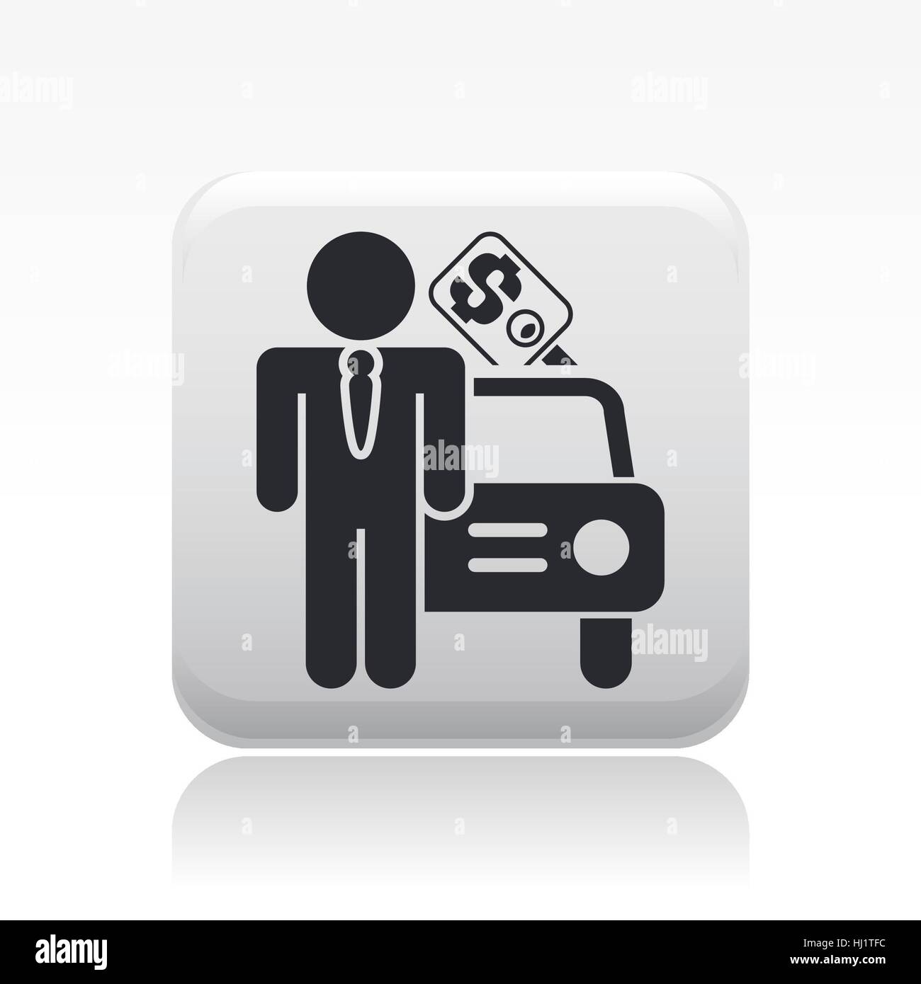 Vector illustration of single isolated car sale icon Stock Photo - Alamy