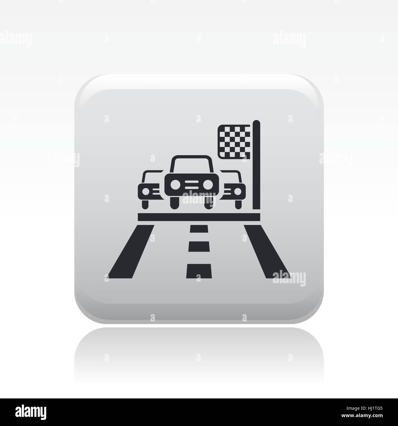 Vector illustration of single isolated race car icon Stock Photo - Alamy