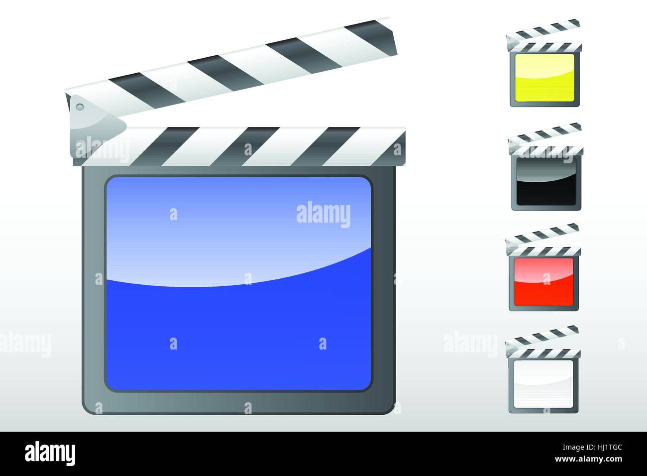 Vector illustration of single isolated ciak icon Stock Photo - Alamy