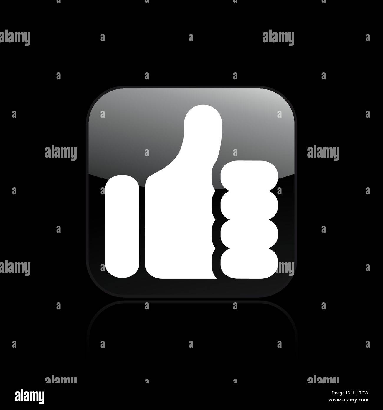 Vector illustration of single isolated ok icon Stock Photo - Alamy