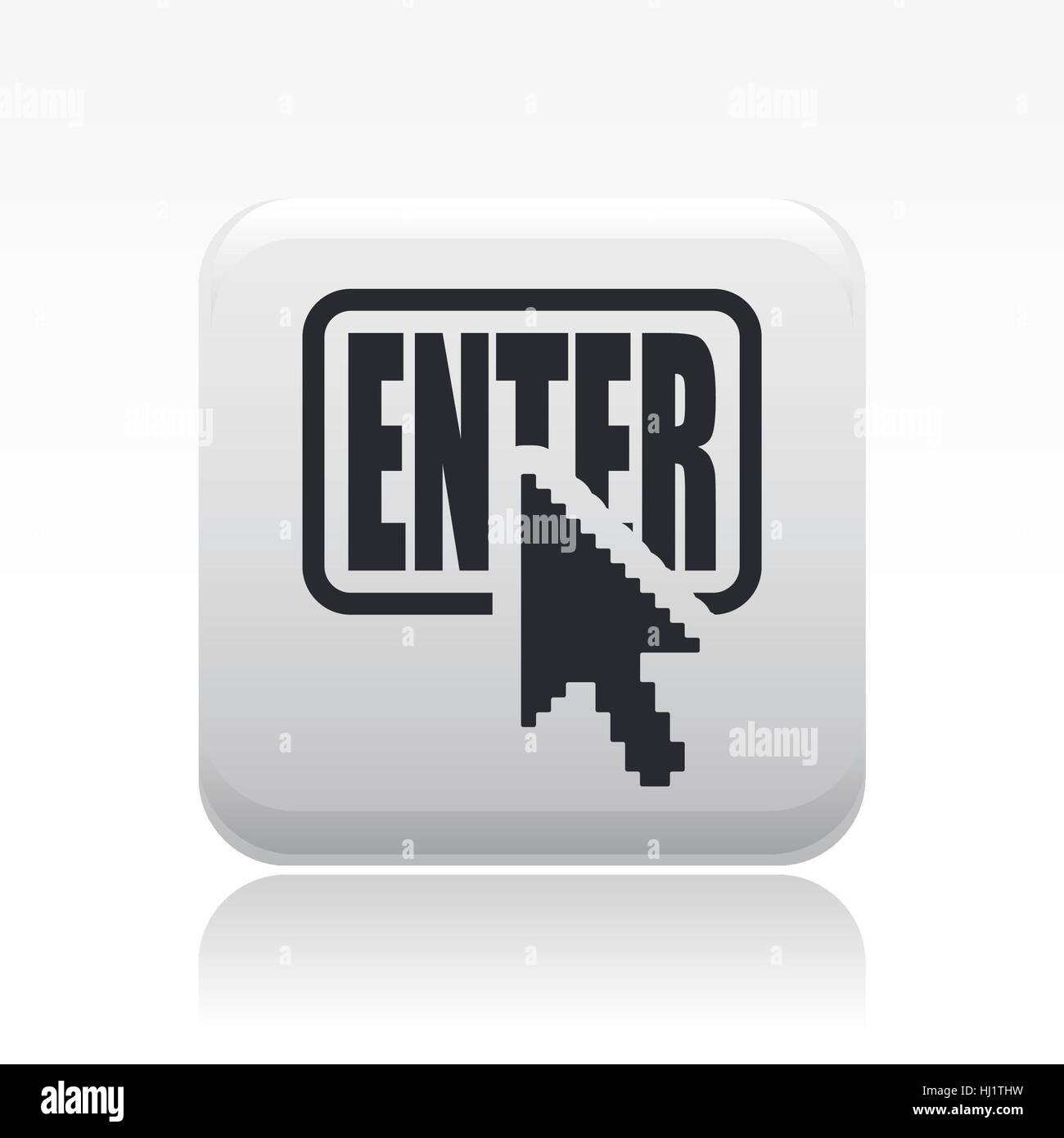 Vector illustration of single isolated enter icon Stock Photo - Alamy
