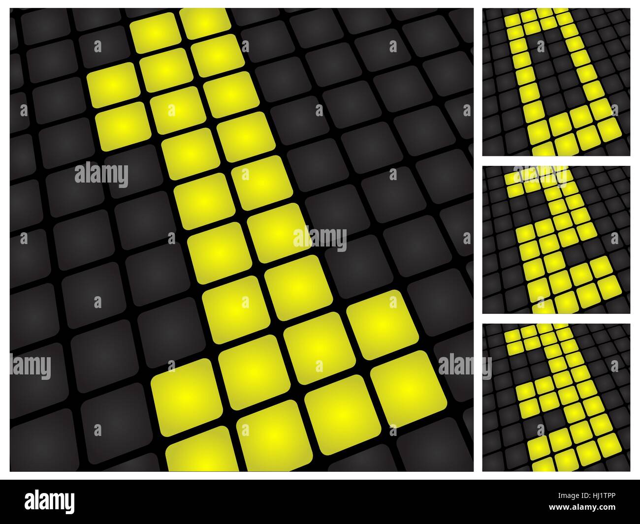 Vector illustration of single isolated neon numbers icon Stock Photo ...