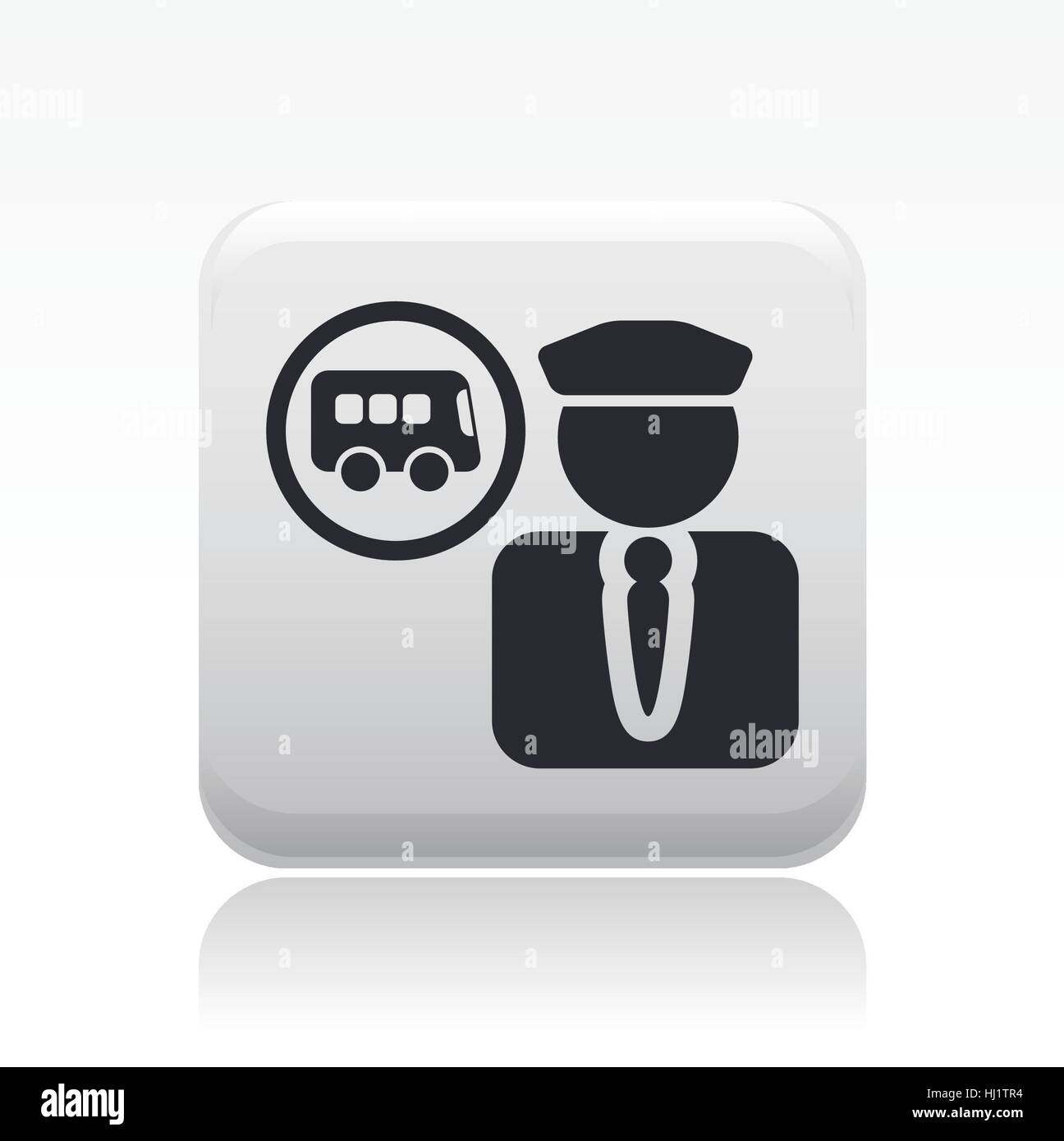 Vector illustration of single isolated bus driver icon Stock Photo - Alamy