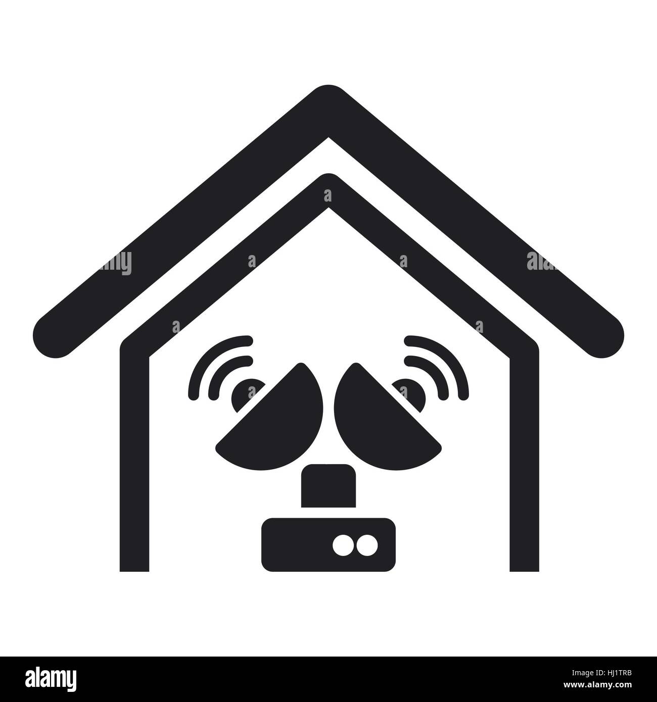 Vector illustration of single isolated antenna icon Stock Photo - Alamy