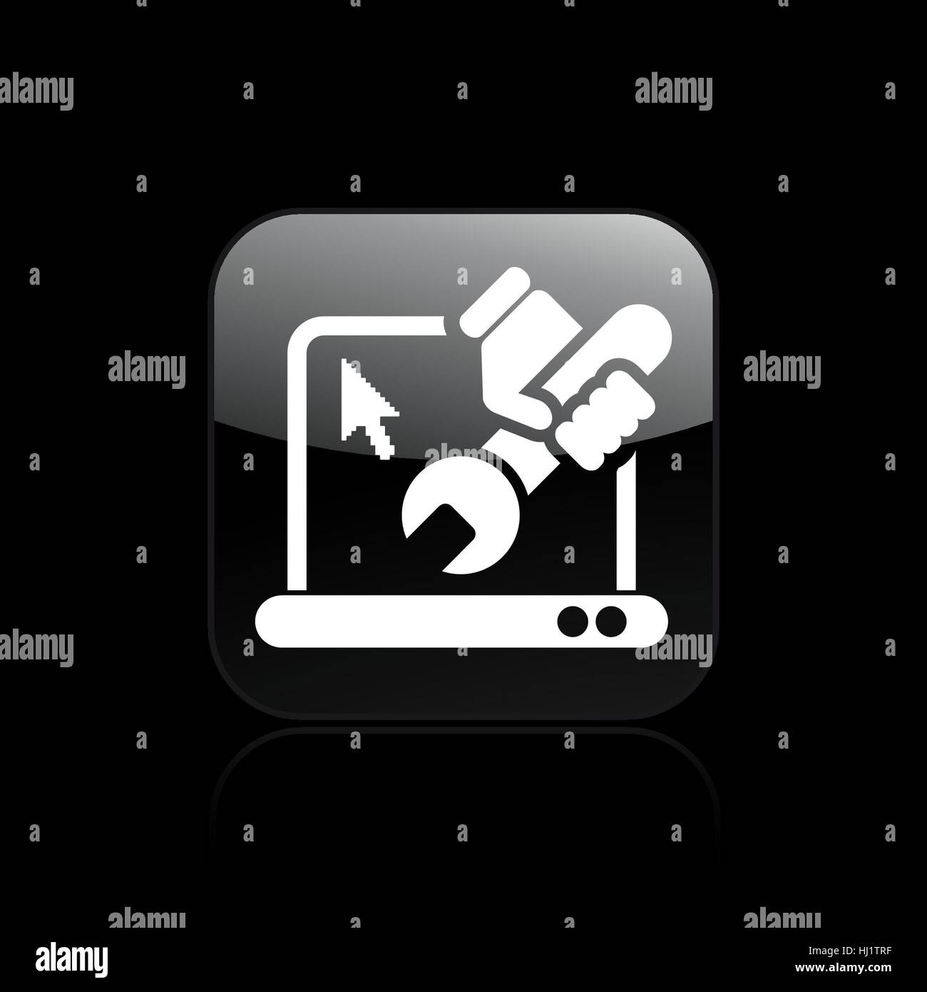 Vector illustration of single isolated Pc repair icon Stock Photo - Alamy