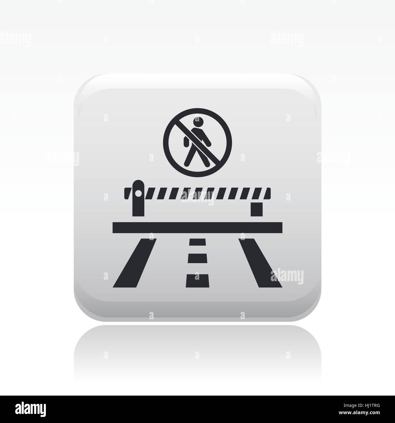 Vector illustration of single isolated access forbidden road icon Stock ...