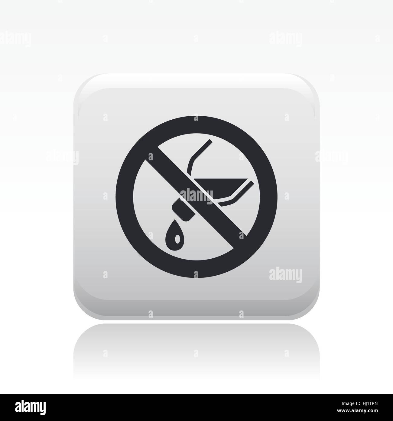 Vector illustration of single isolated no pour liquid icon Stock Photo ...