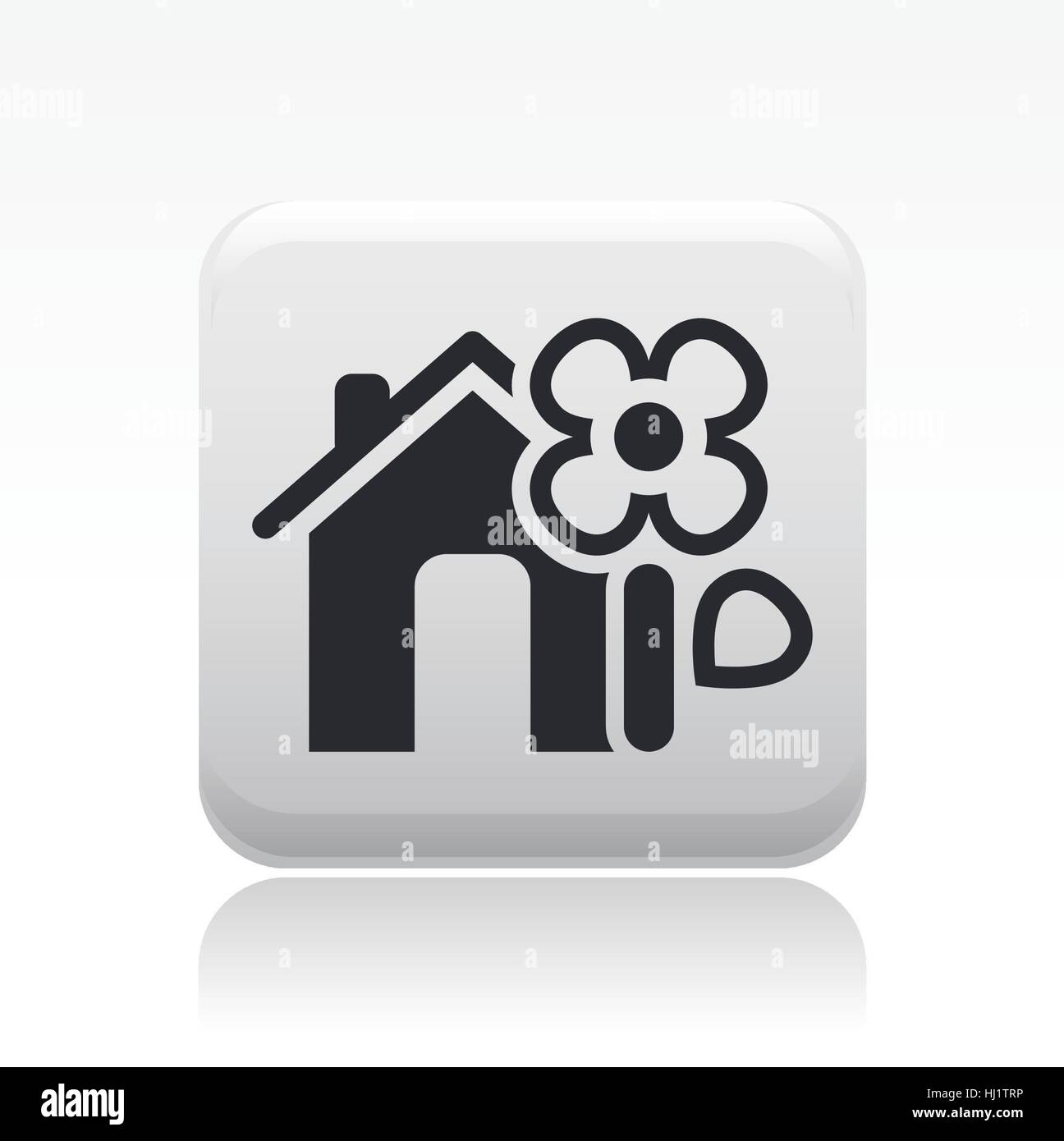 Vector illustration of single isolated flower house icon Stock Photo ...
