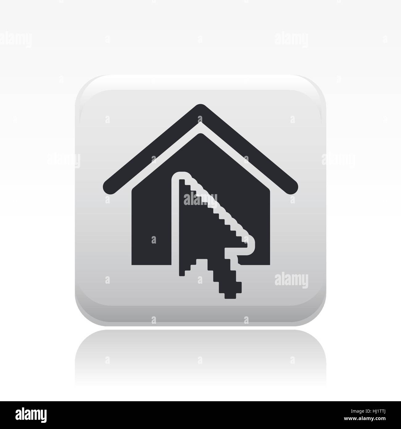 Vector illustration of single isolated home button icon Stock Photo - Alamy