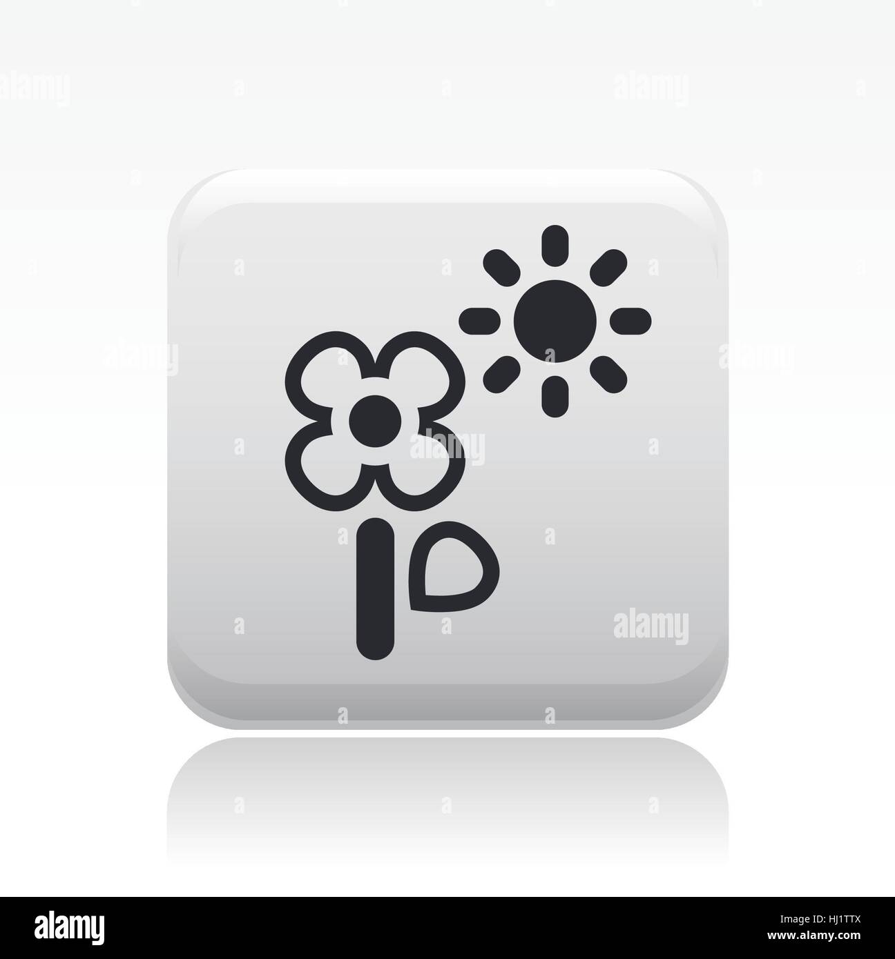 Vector illustration of single isolated flower icon Stock Photo - Alamy