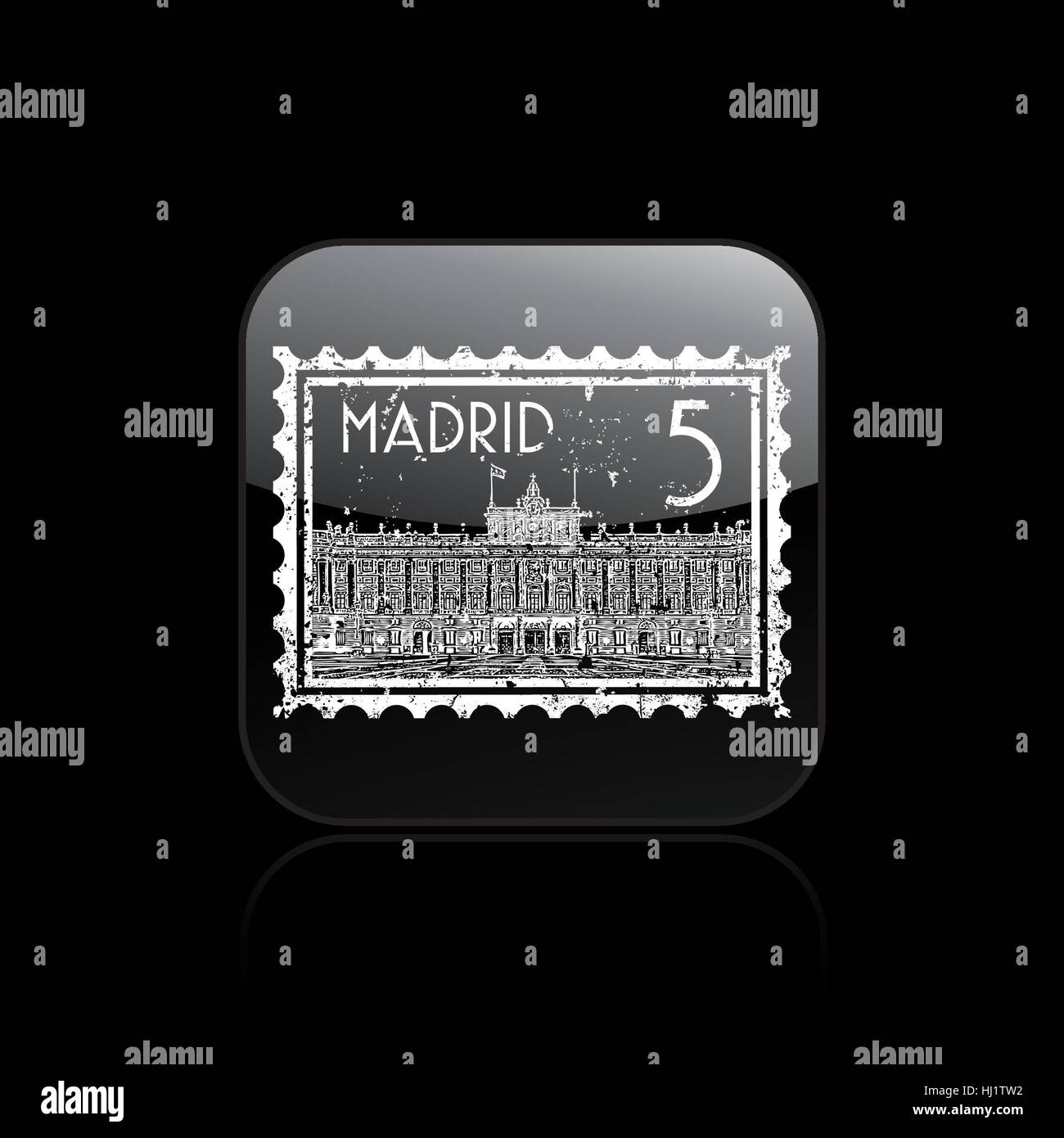 Vector illustration of single isolated Madrid icon Stock Photo - Alamy