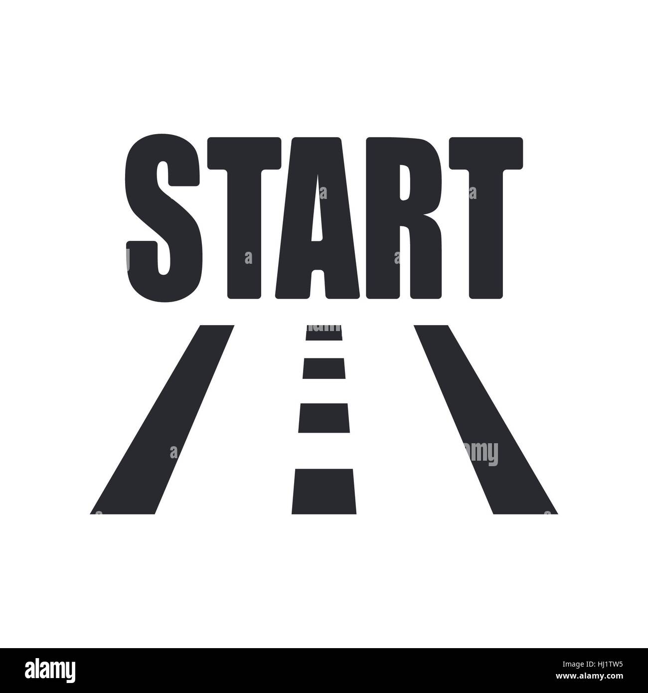 Vector illustration of single isolated start icon Stock Photo - Alamy