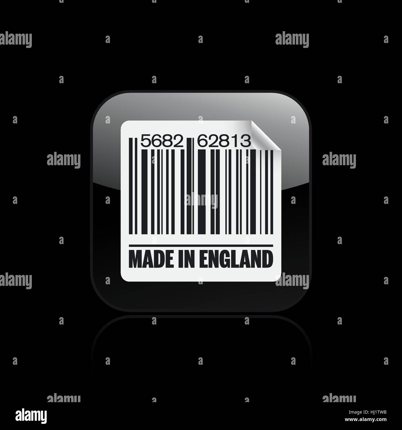 Vector illustration of single isolated England barcode icon Stock Photo ...