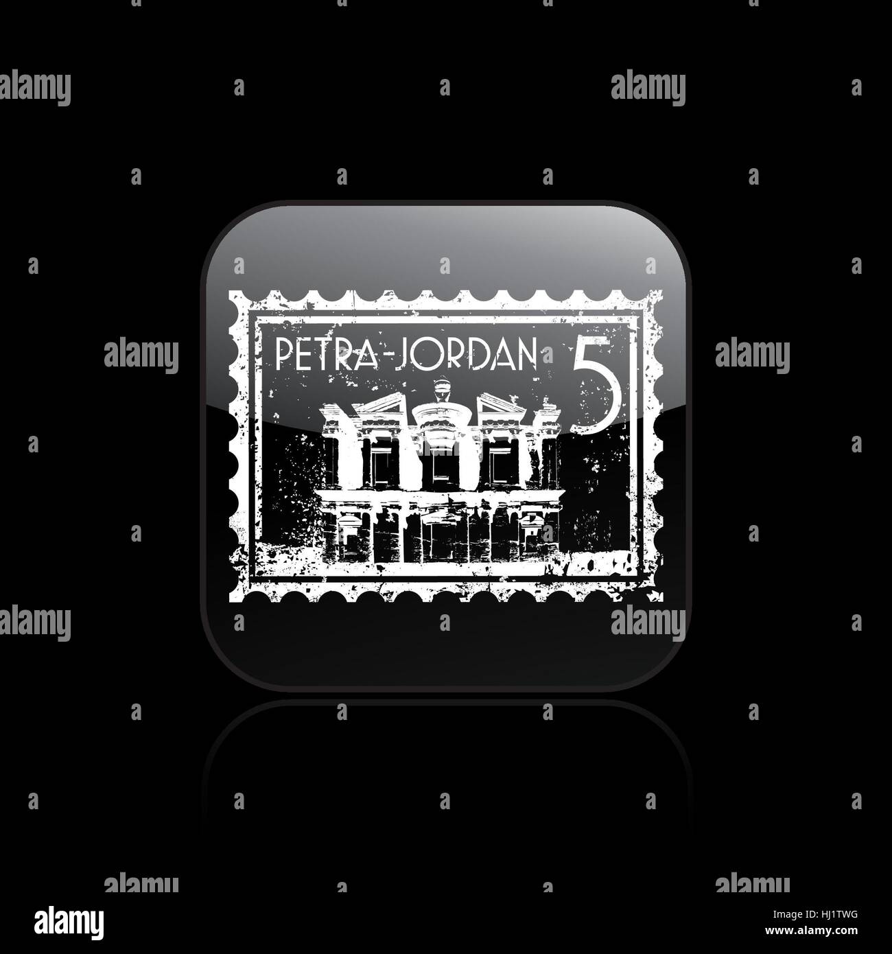 Vector illustration of single isolated Petra icon Stock Photo - Alamy