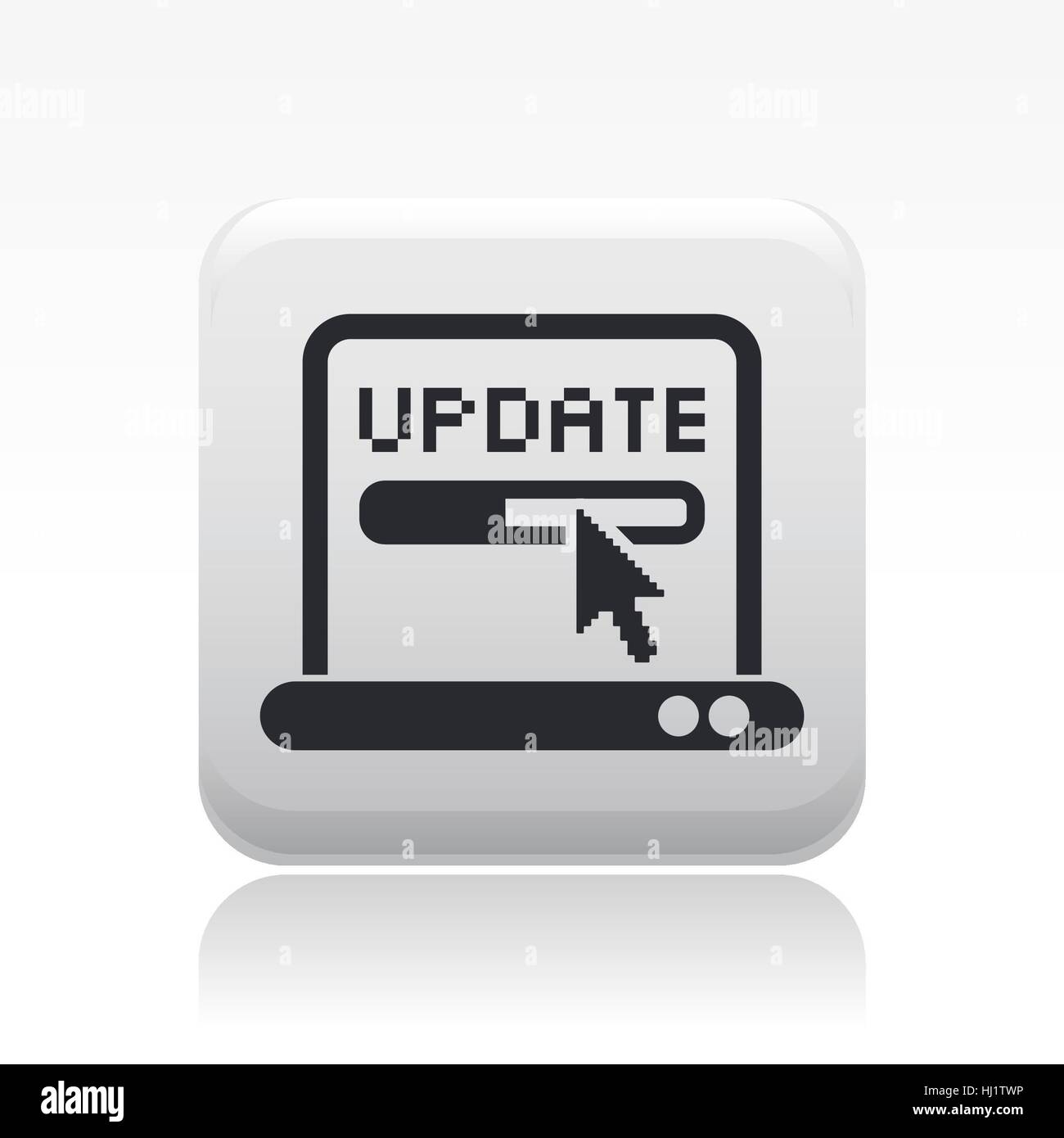 Vector illustration of single isolated update icon Stock Photo - Alamy
