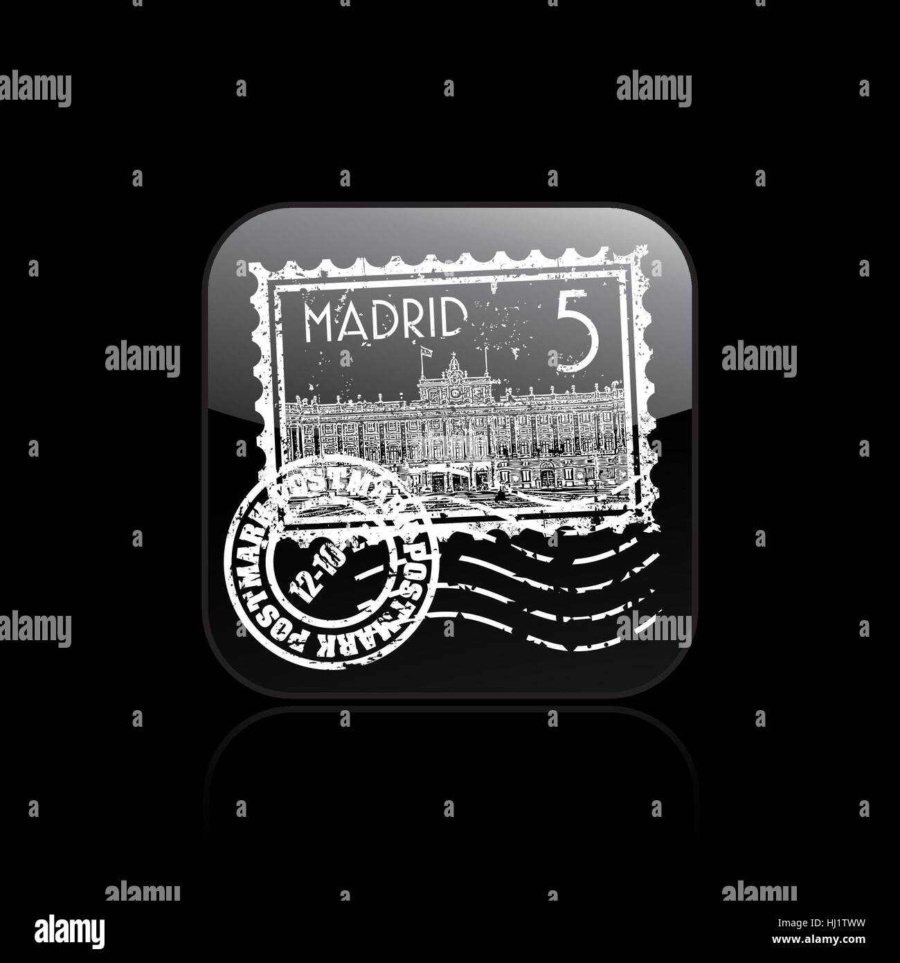 Vector illustration of single isolated Madrid icon Stock Photo - Alamy