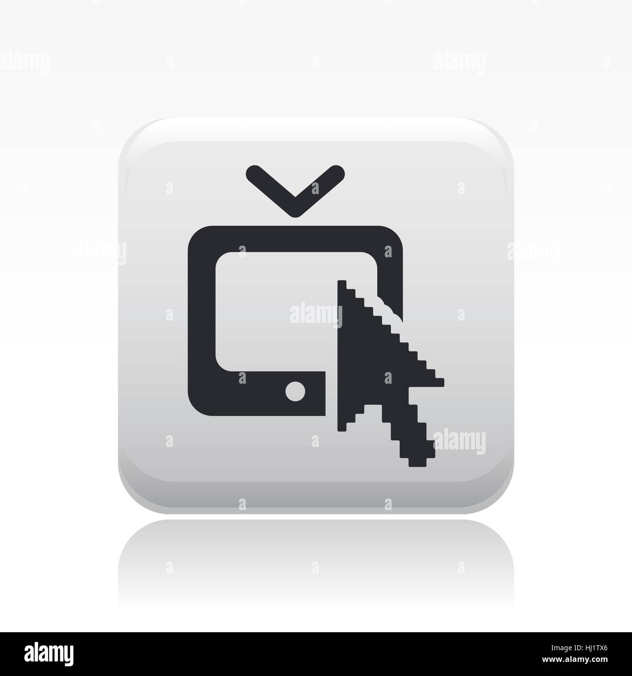Vector illustration of single isolated web tv icon Stock Photo - Alamy