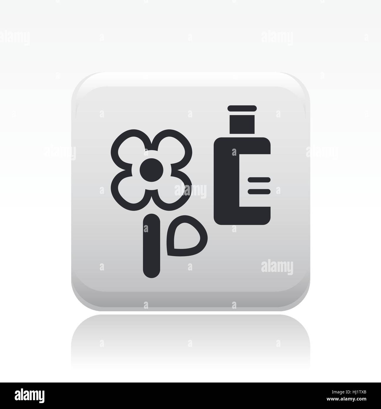 Vector illustration of single isolated flower icon Stock Photo - Alamy