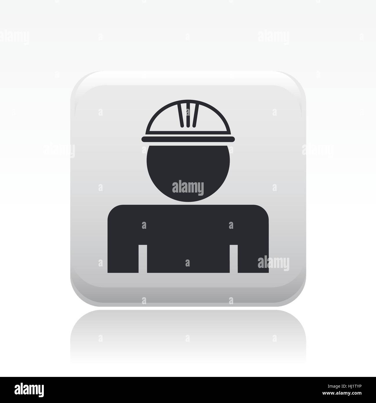Vector illustration of single isolated worker icon Stock Photo - Alamy