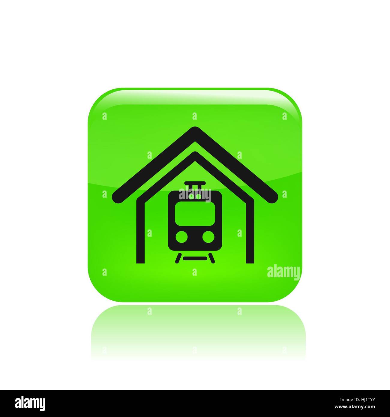 Vector illustration of single isolated train icon Stock Photo - Alamy