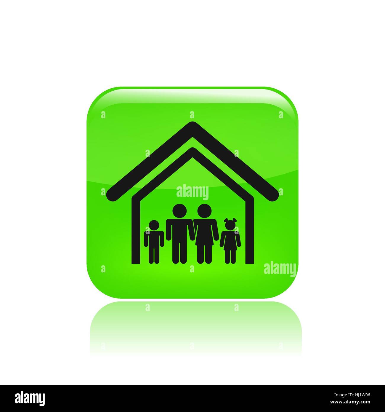 Vector illustration of single isolated family icon Stock Photo - Alamy