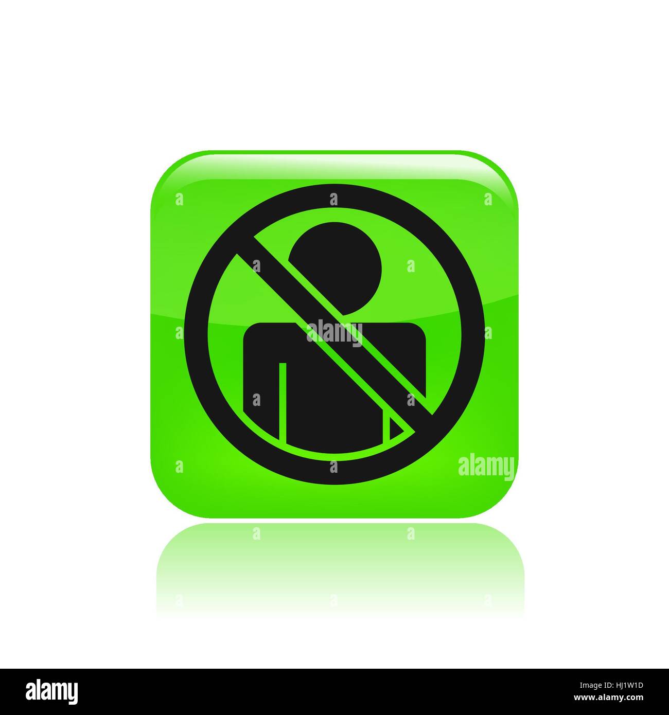 Vector illustration of single isolated access forbidden icon Stock ...