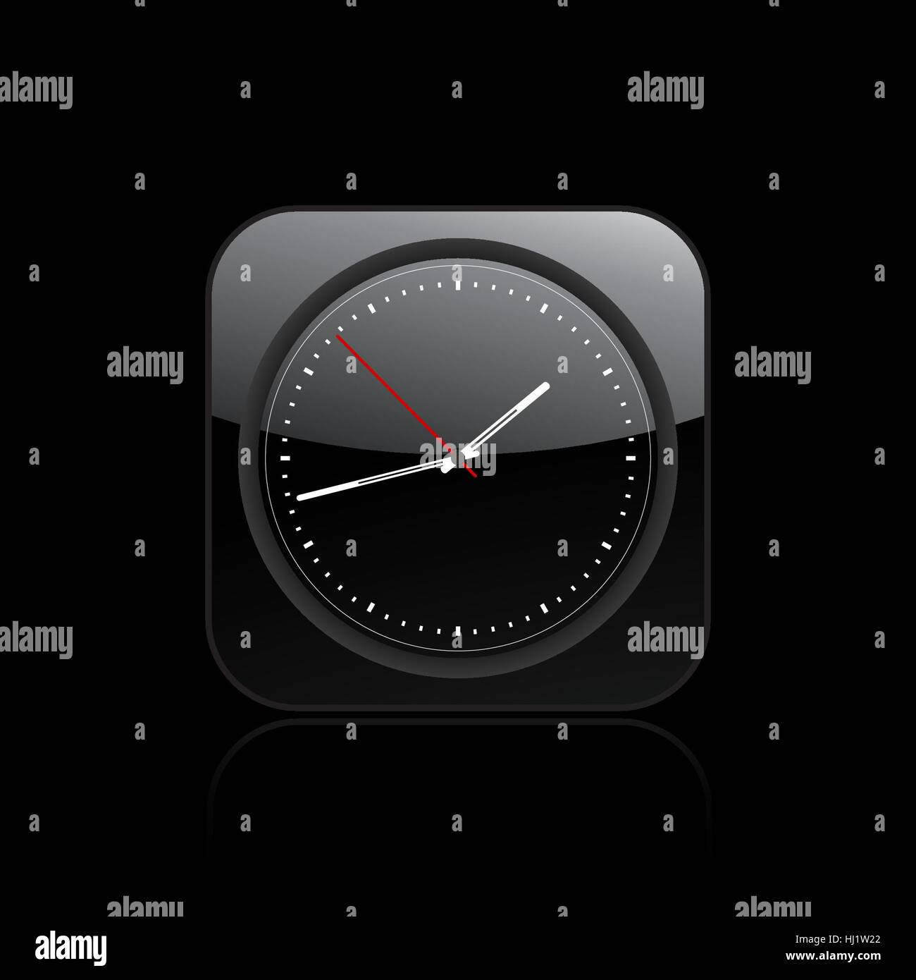 Vector illustration of single isolated clock icon Stock Photo - Alamy