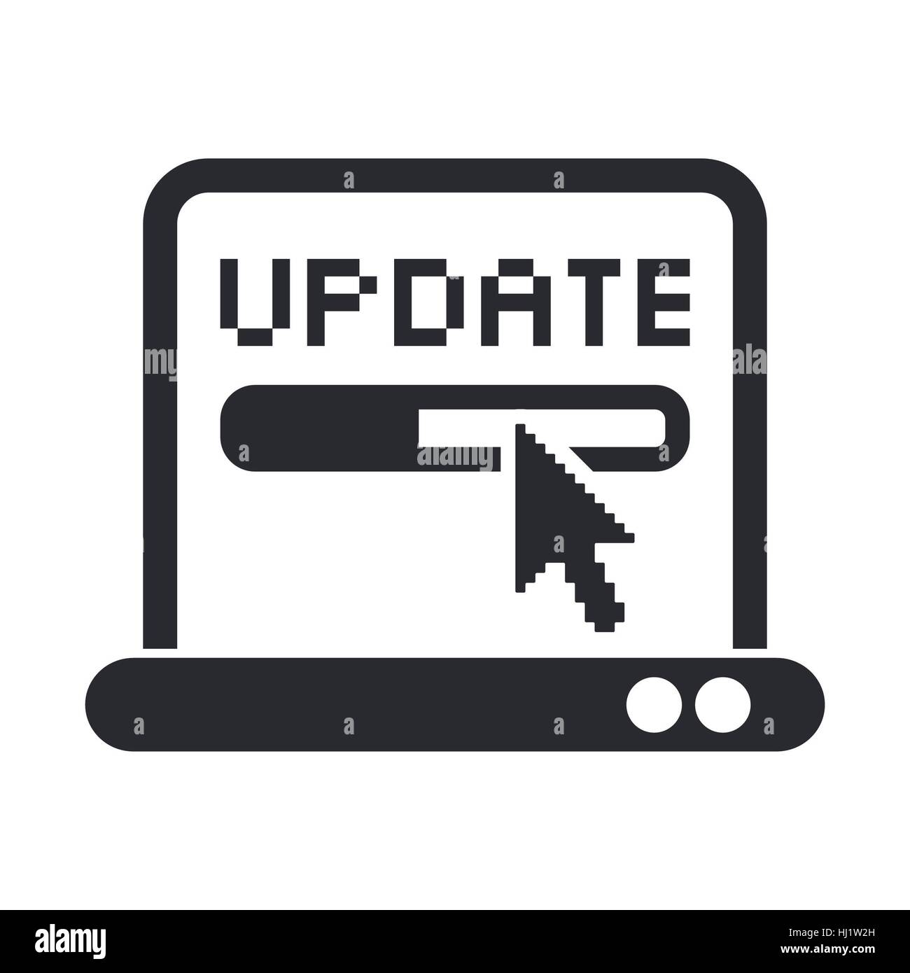 Vector illustration of single isolated update icon Stock Photo - Alamy