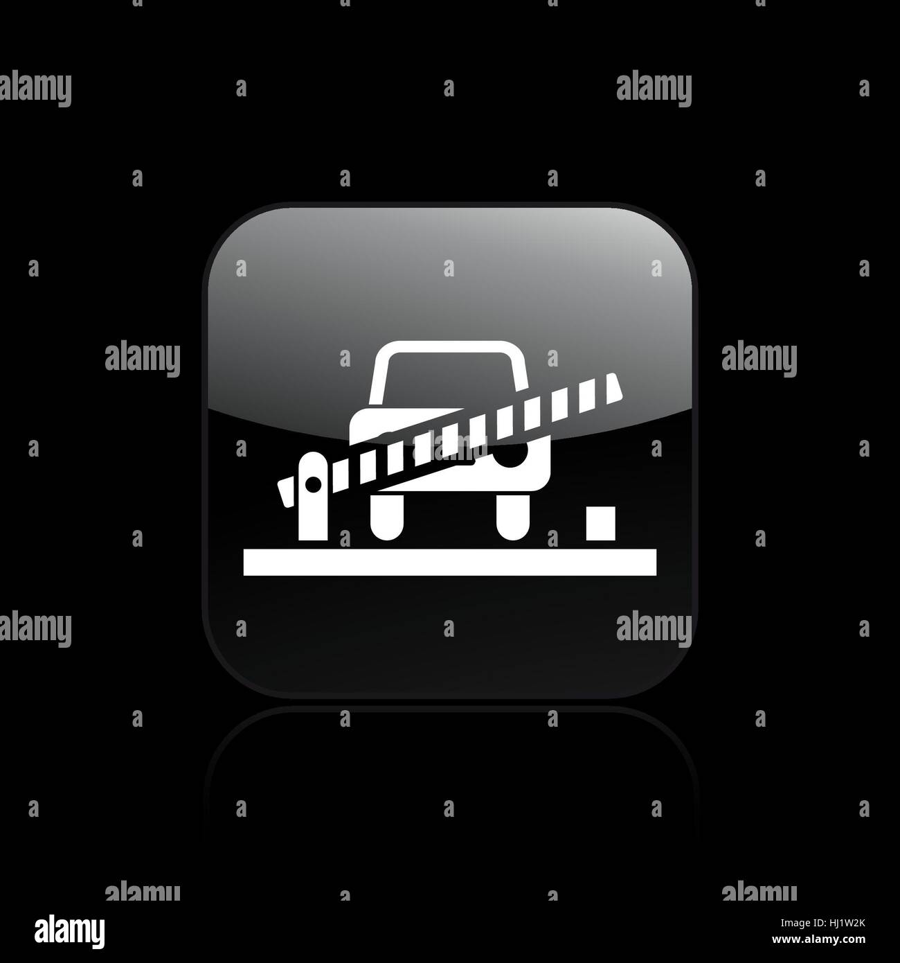 Vector illustration of single isolated gate car icon Stock Photo - Alamy