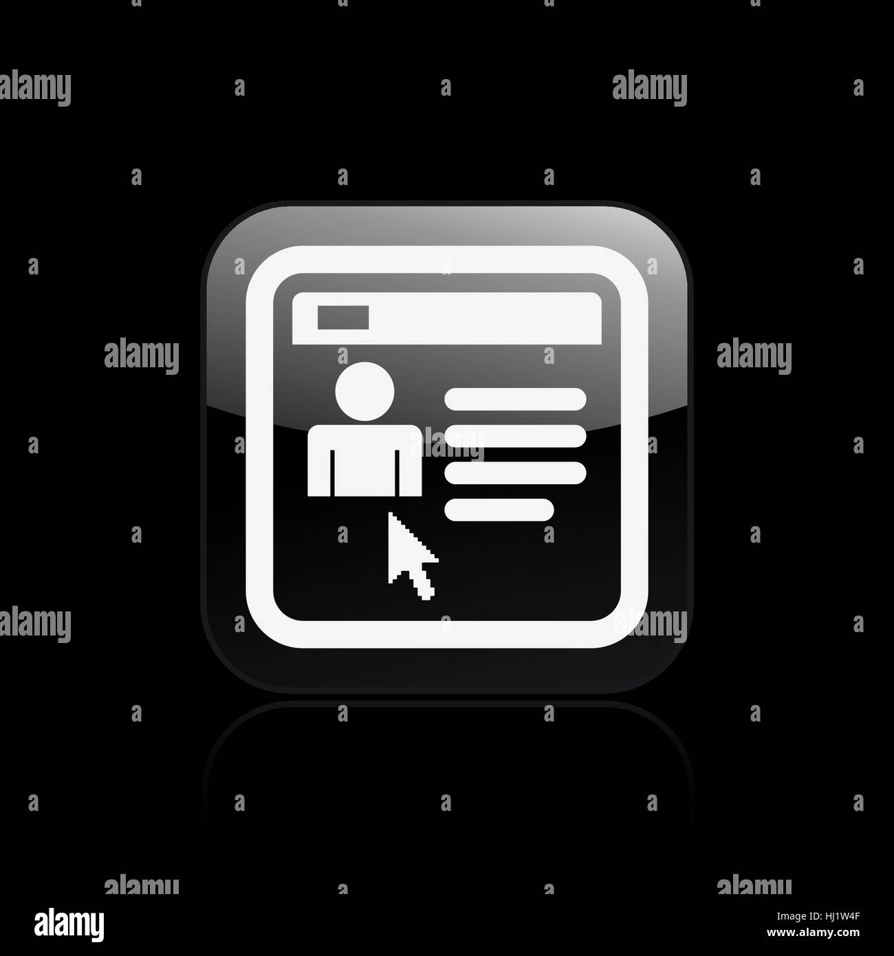 Vector illustration of single isolated personal card icon Stock Photo ...
