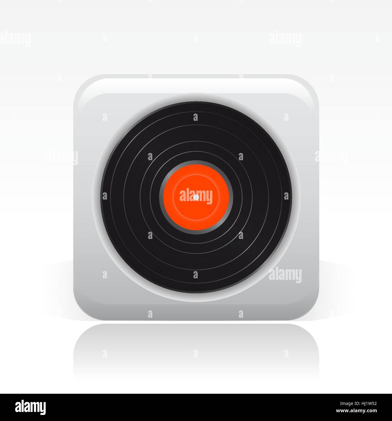 Vector illustration of single isolated vinyl icon Stock Photo - Alamy