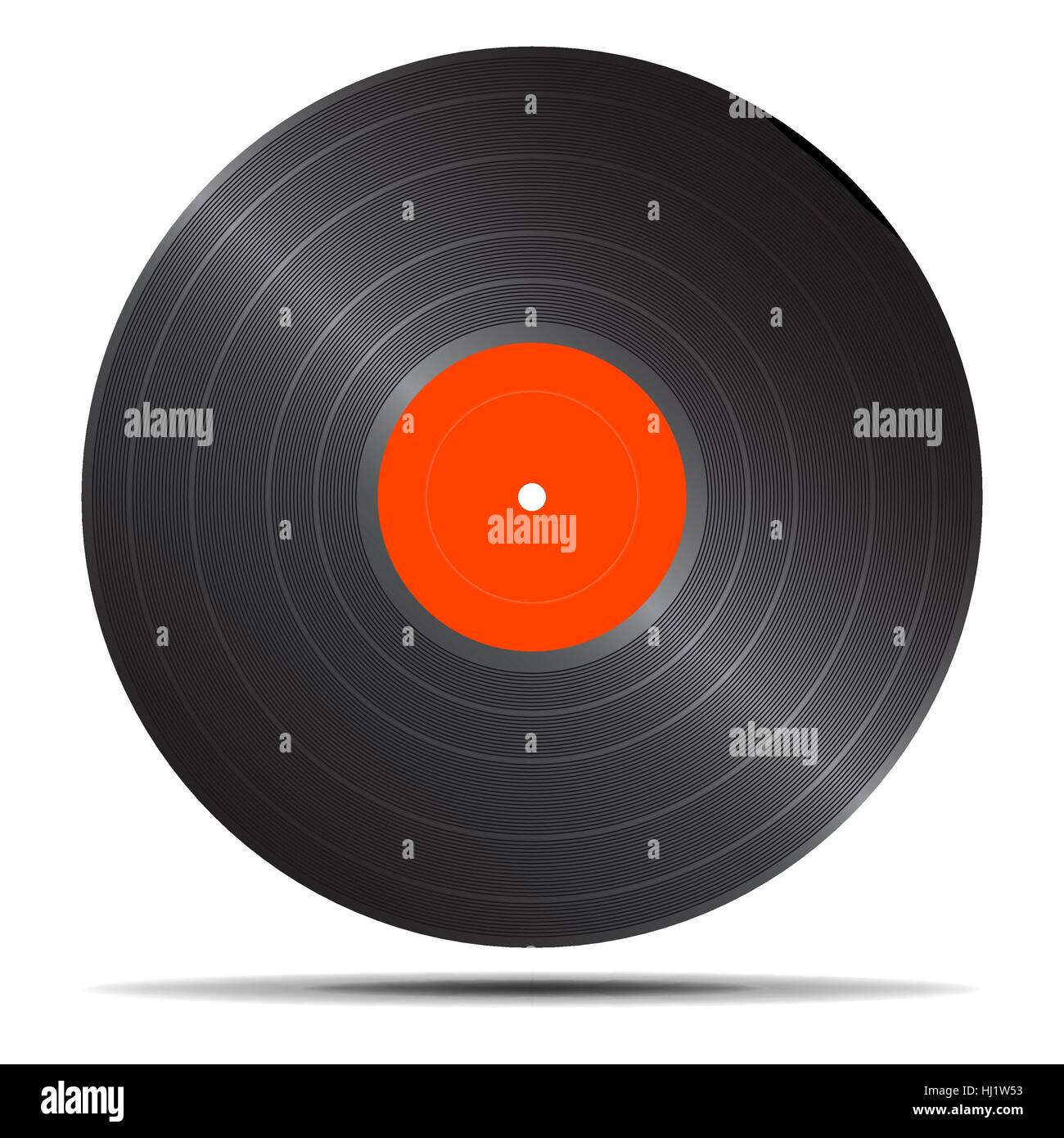 Vector illustration of single isolated vinyl icon Stock Photo - Alamy