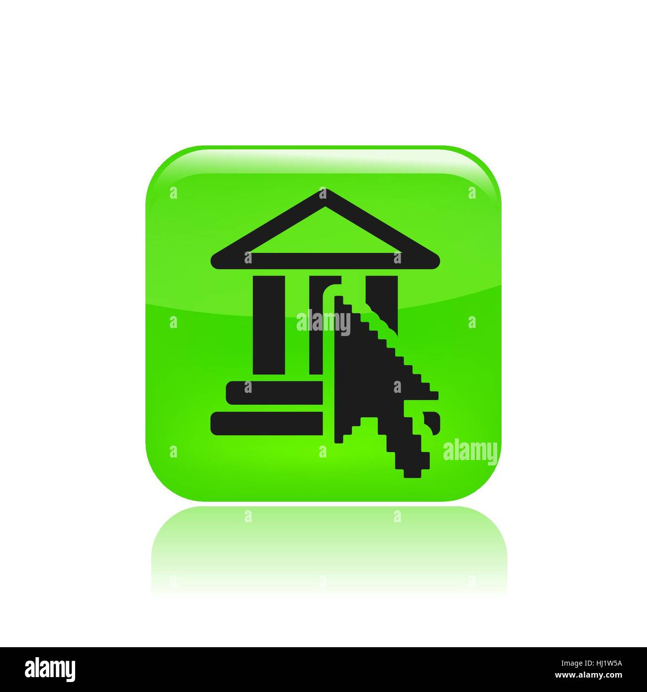 Vector illustration of single isolated button icon Stock Photo - Alamy
