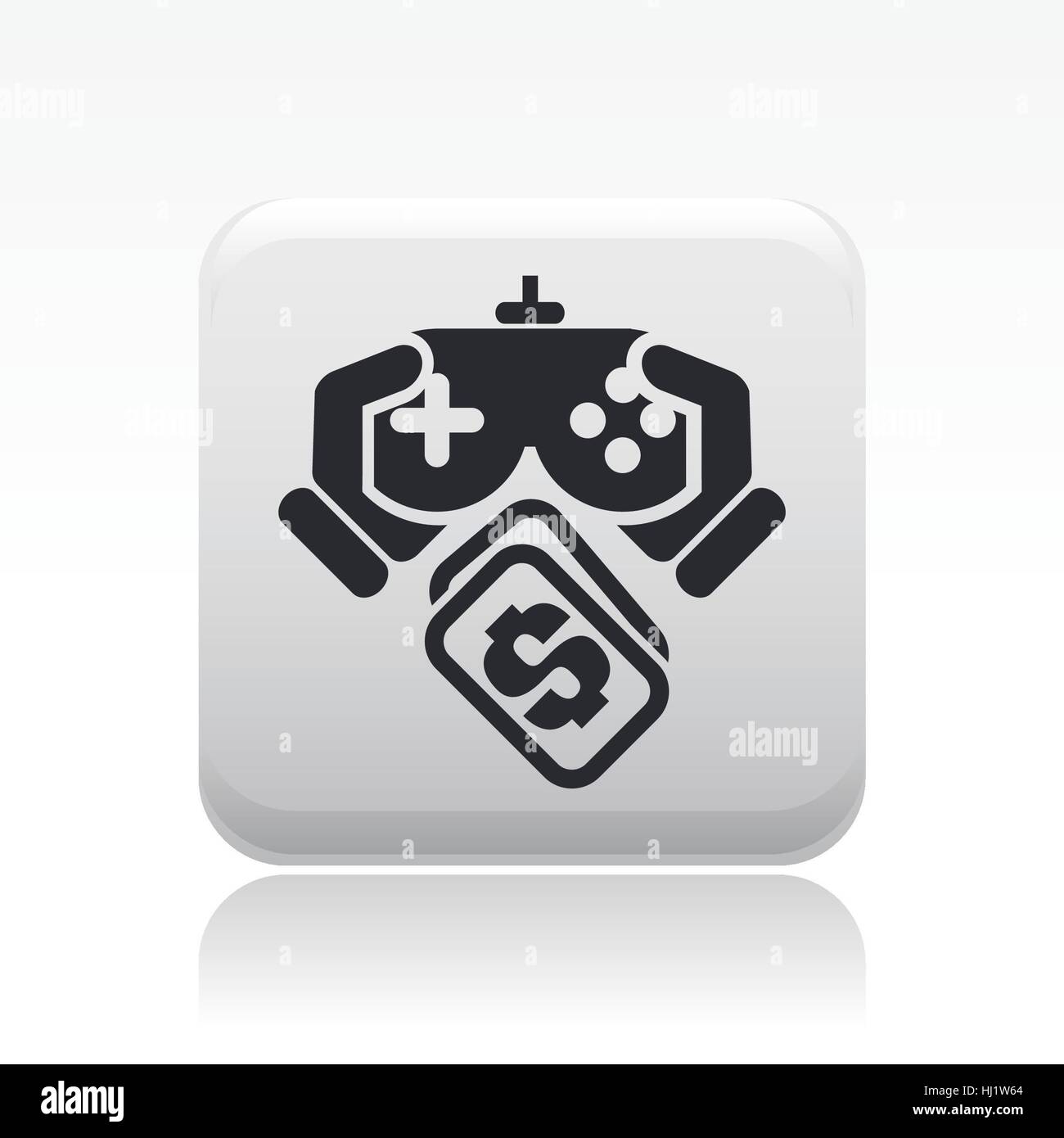 Vector illustration of single isolated videogame pay icon Stock Photo ...