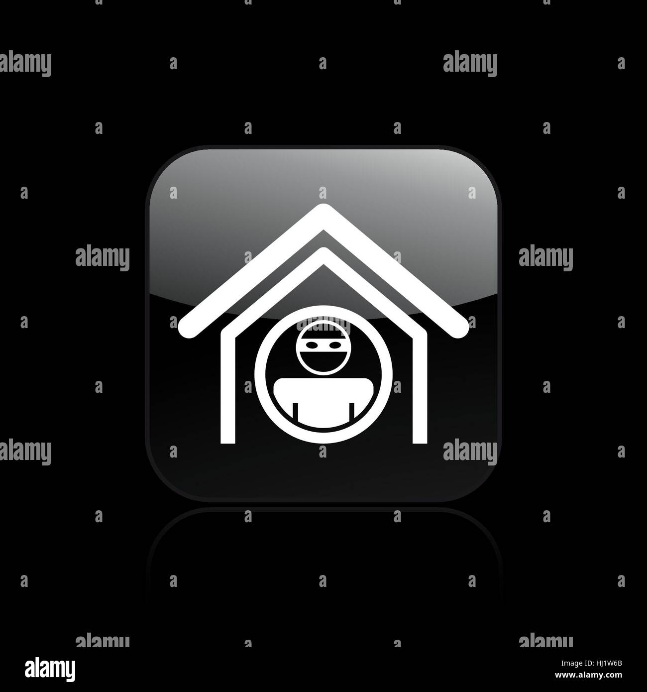 Vector illustration of single isolated home thief icon Stock Photo - Alamy