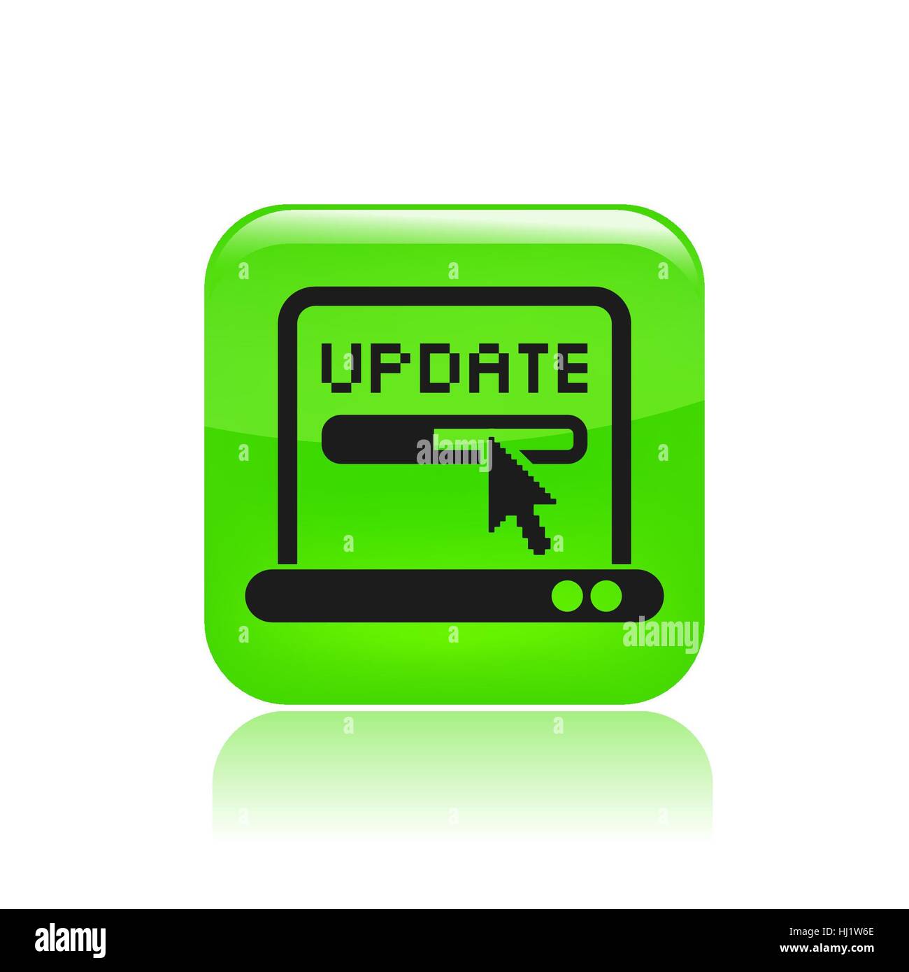 Vector illustration of single isolated update pc icon Stock Photo - Alamy