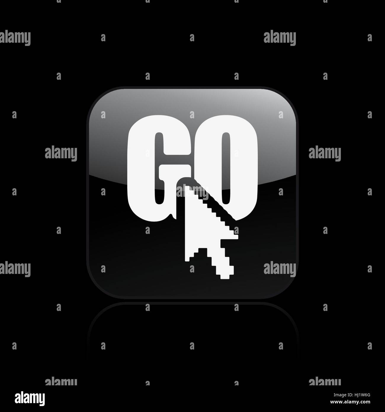 Vector illustration of single isolated GO icon Stock Photo - Alamy