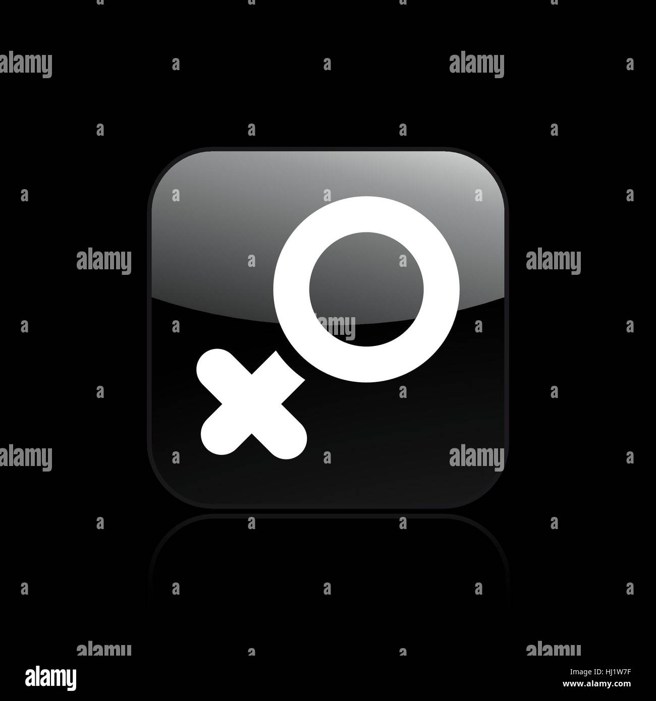 Vector illustration of single isolated female icon Stock Photo - Alamy