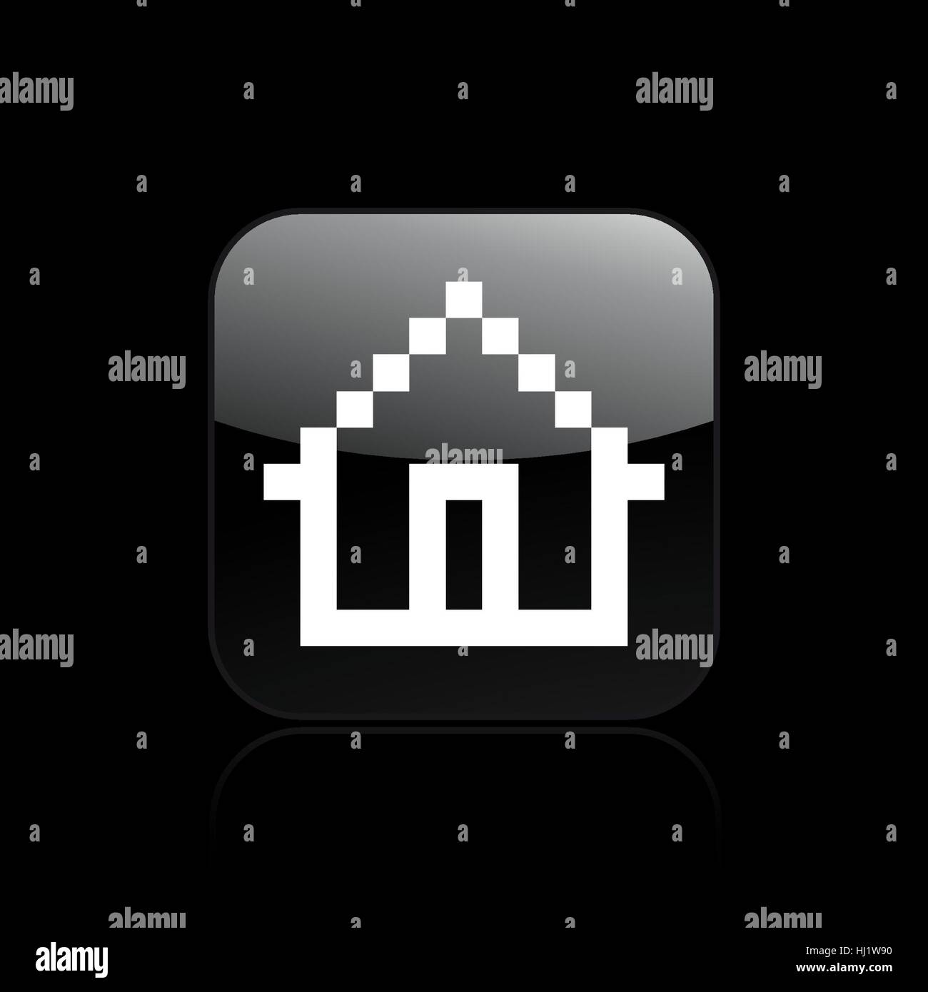 Vector illustration of single isolated pixel computer icon Stock Photo ...