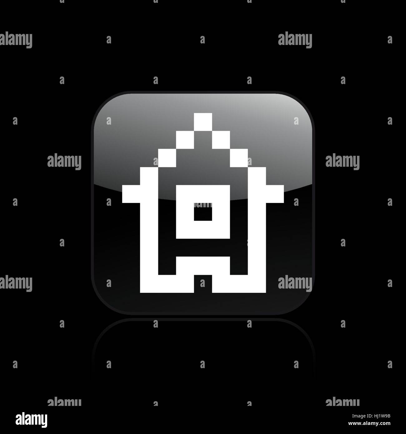 Vector illustration of single isolated pixel computer icon Stock Photo ...