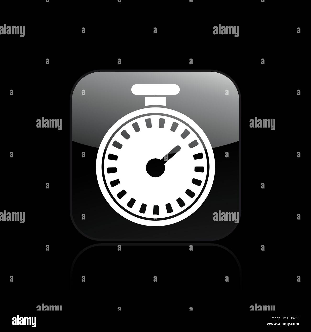 Vector illustration of single isolated chronometer icon Stock Photo - Alamy