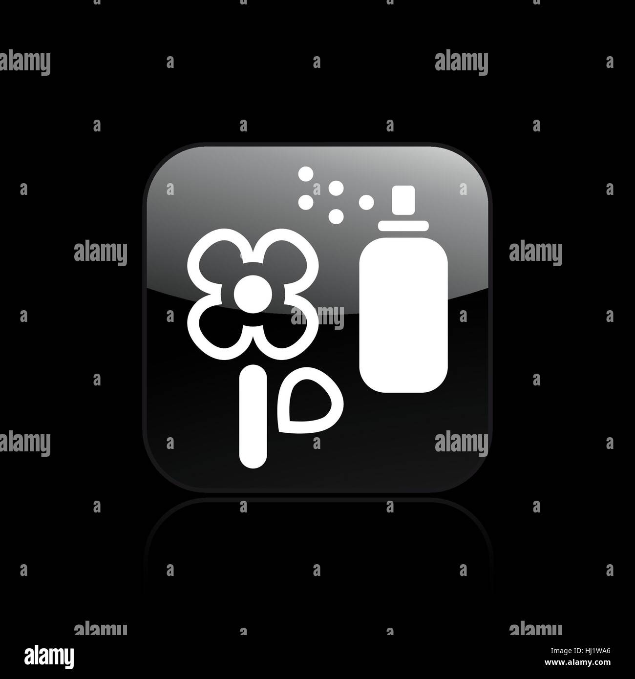 Vector illustration of single isolated flower icon Stock Photo - Alamy